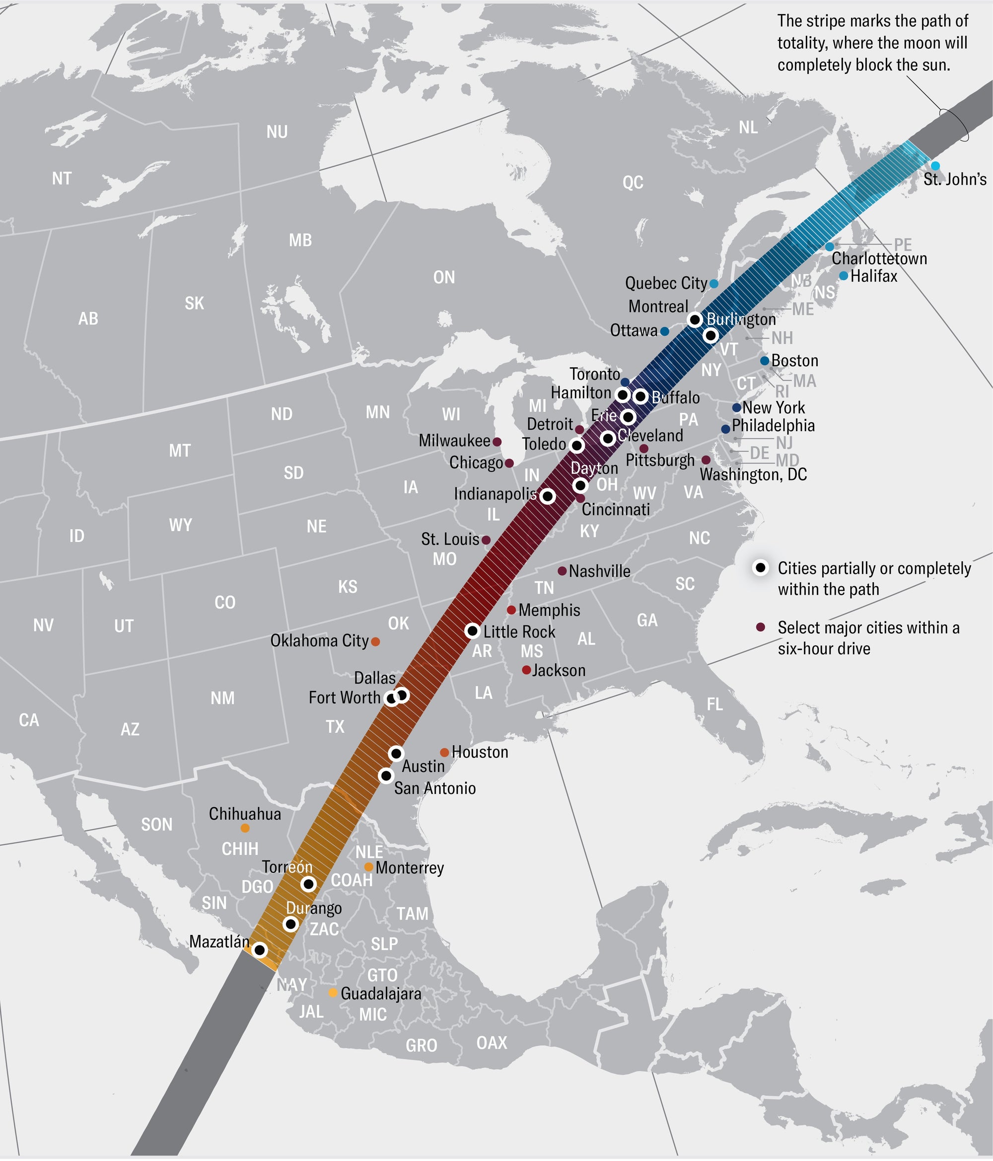 Here Are the Best Places to View the 2024 Total Solar Eclipse ...